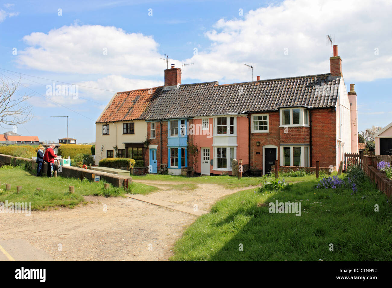Cottages Walberswick Suffolk England UK Stock Photo - Alamy