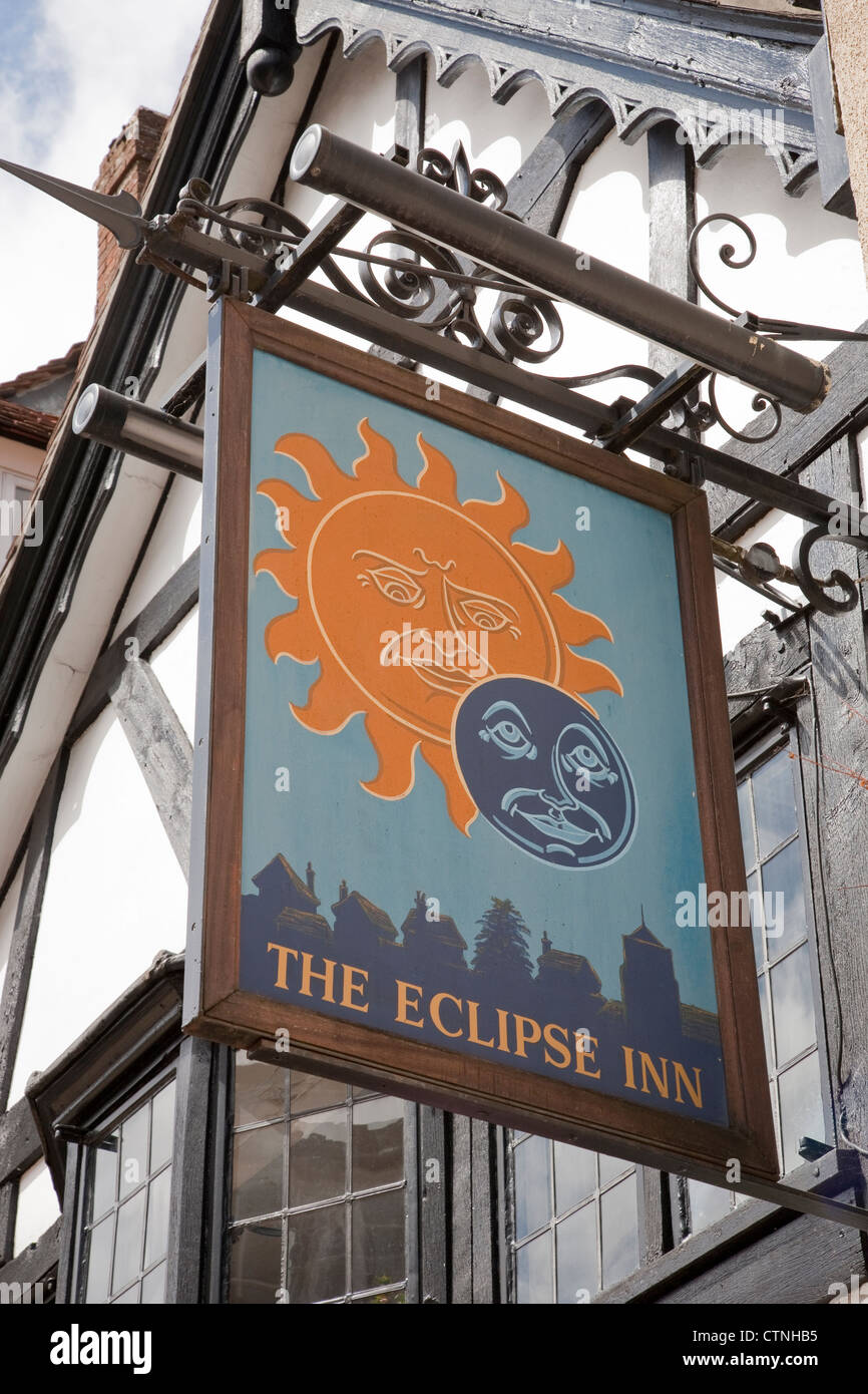 Eclipse Inn Pub Sign; Winchester, Hampshire; England; UK Stock Photo ...