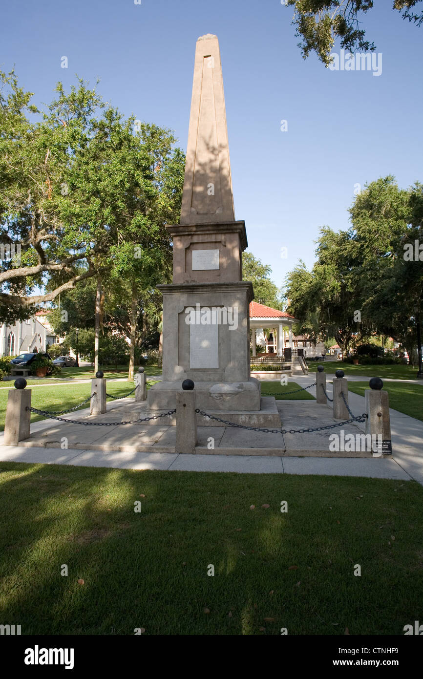 Confederate Memorial Obelisk in St. Augustine Florida - a monument for ...