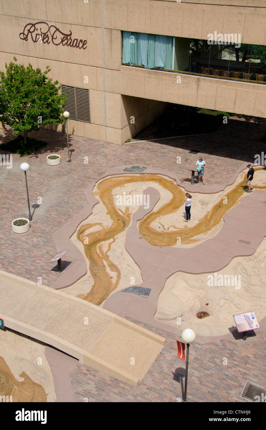 Tennessee, Memphis. Mud Island River Park. Scale model of the ...