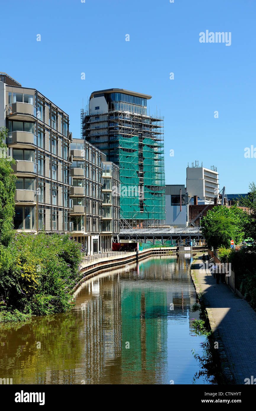 tower block construction Nottingham england uk Stock Photo - Alamy
