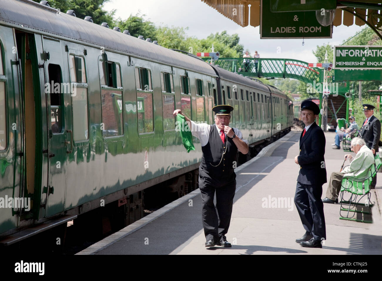 Railway guards on platform hi-res stock photography and images - Alamy
