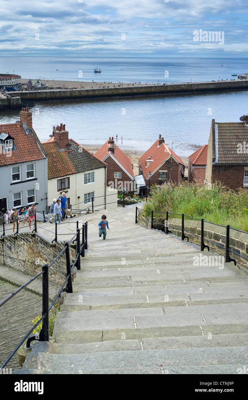 Whitby's 199 steps Stock Photo - Alamy