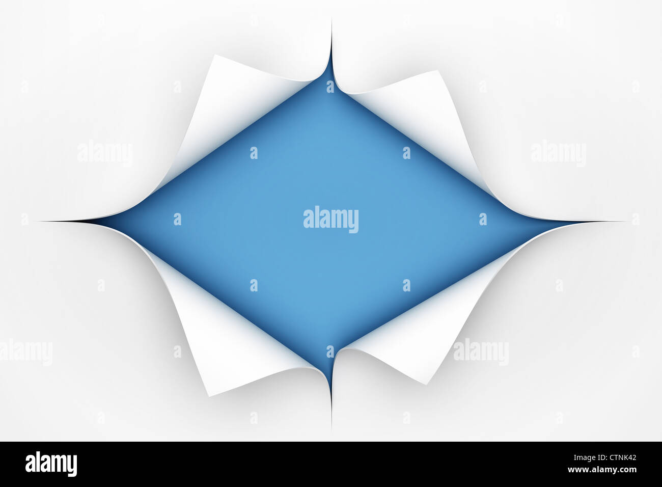 Paper curl - 3D render Stock Photo - Alamy