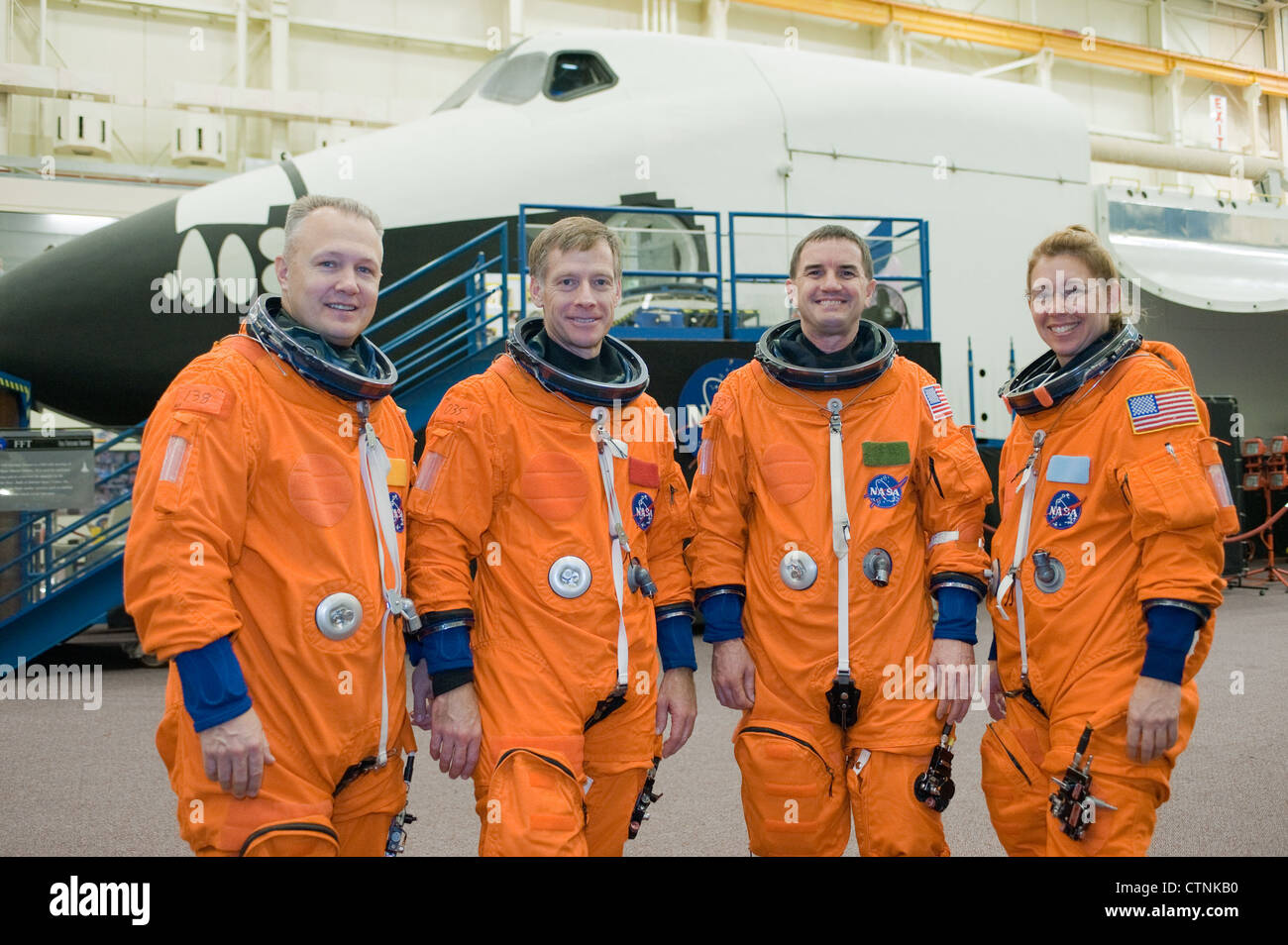 Attired in training versions of their shuttle launch entry suits hi-res ...