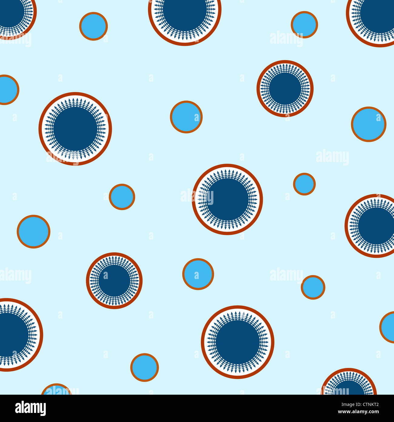 Seamless circle pattern in blue Stock Photo - Alamy