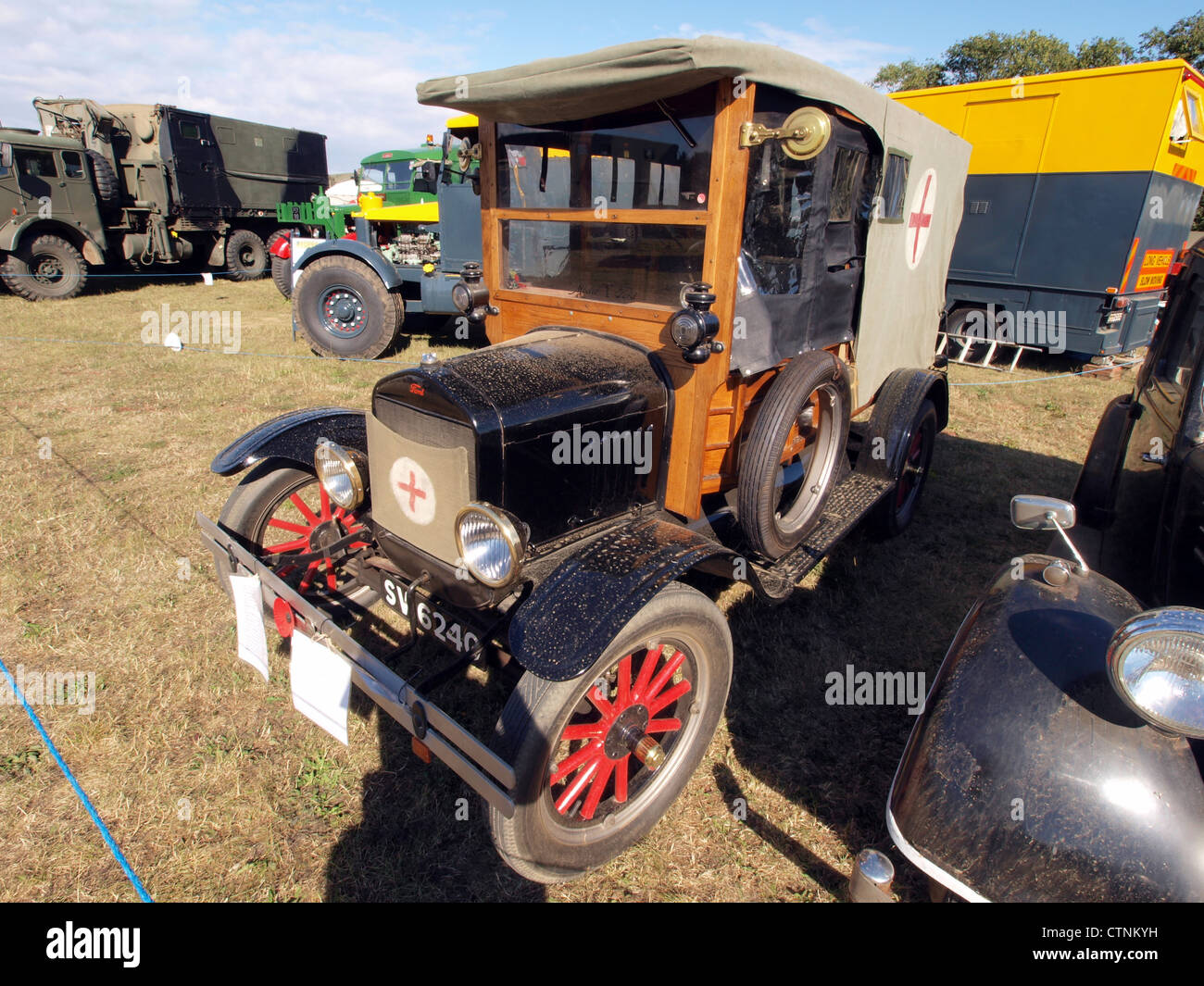 The Model T Ford ambulance, a military vehicle used during World War I ...
