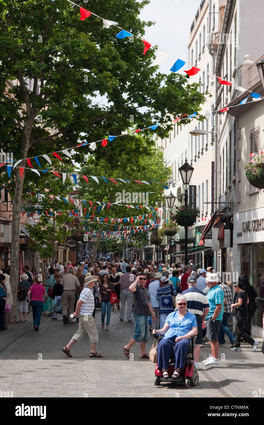 Main street gibraltar shops hi-res stock photography and images - Alamy