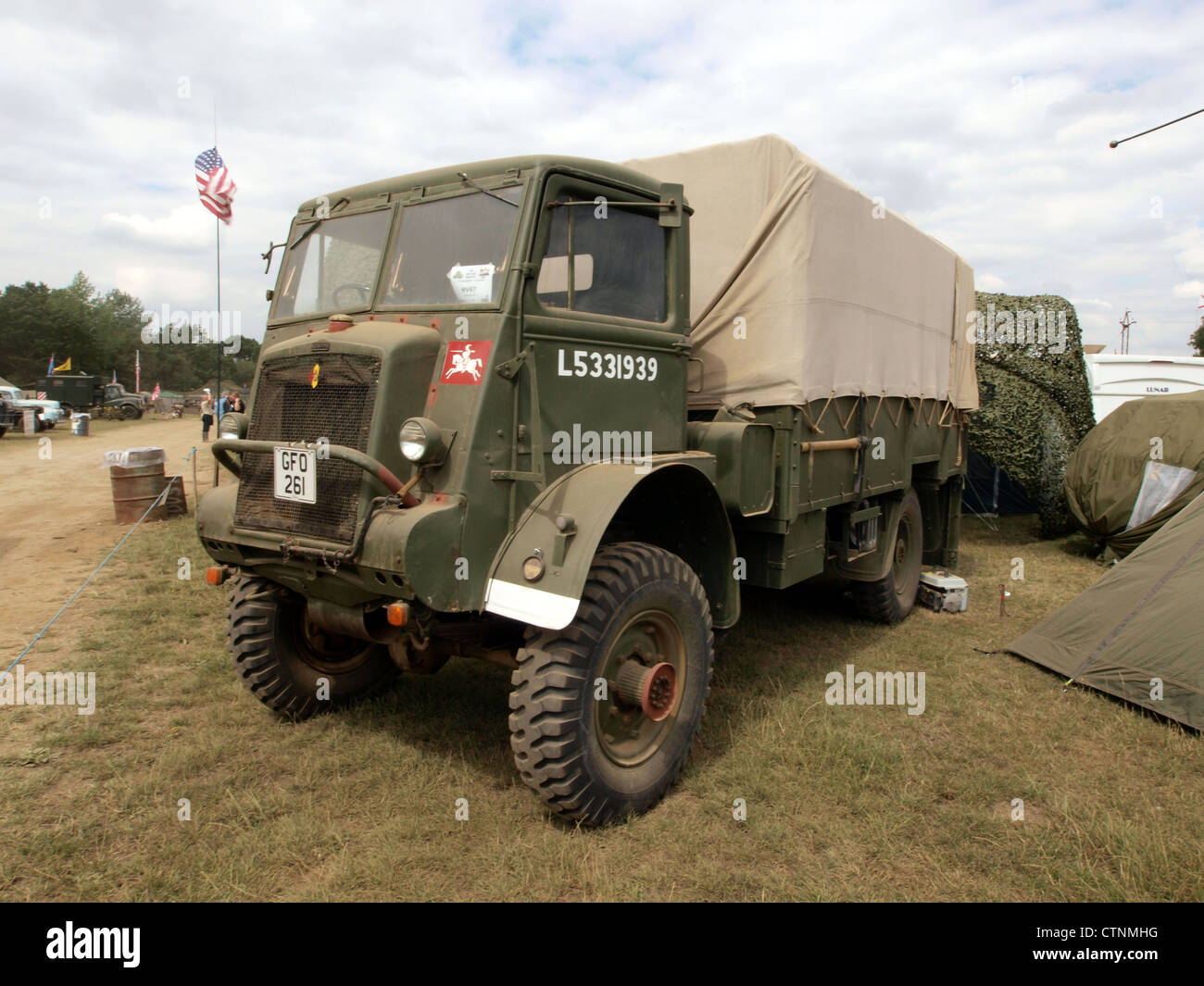 The Bedford QLD GS (1941), owned by Fred Hughes, is a World War II military vehicle used for ...