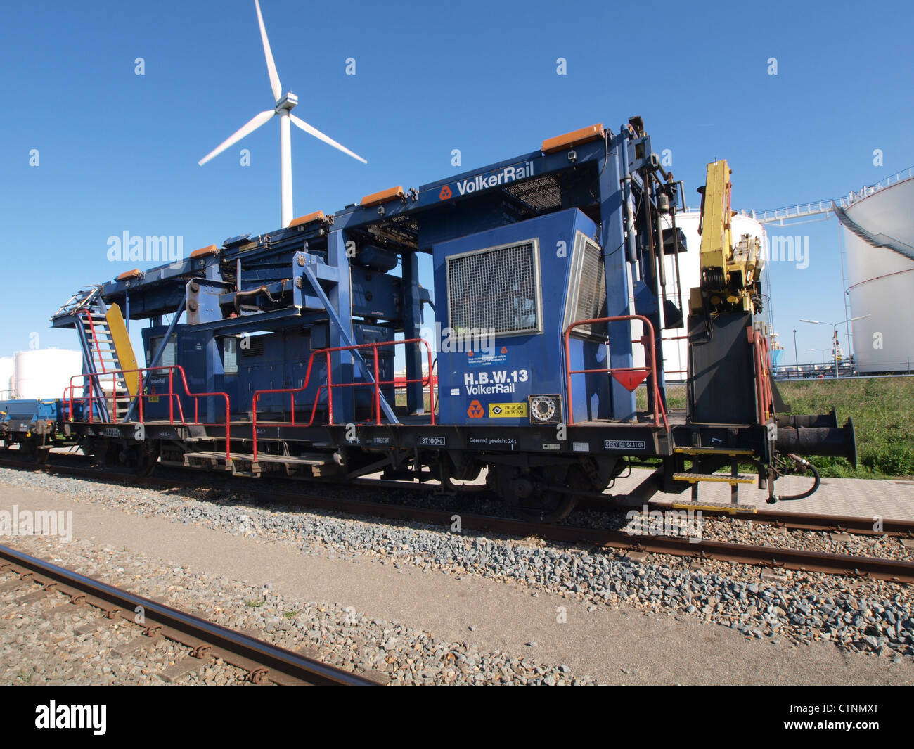 The Volkerrail H.B.W.13 is a specialized rail vehicle used for track ...
