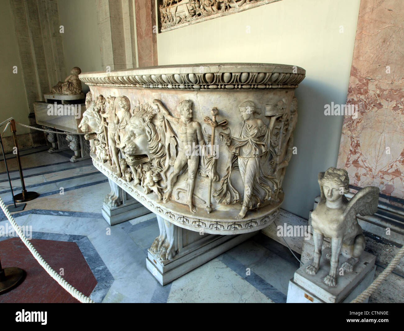 This sarcophagus, dating from around 150 AD, is an example of Roman ...