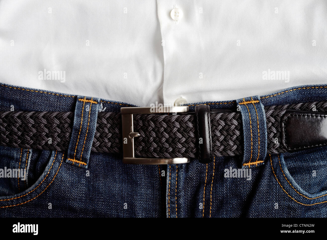 Woven belt with knuckle Stock Photo - Alamy