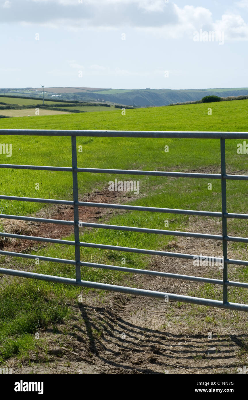 A gate overlooking the countryside Stock Photo - Alamy