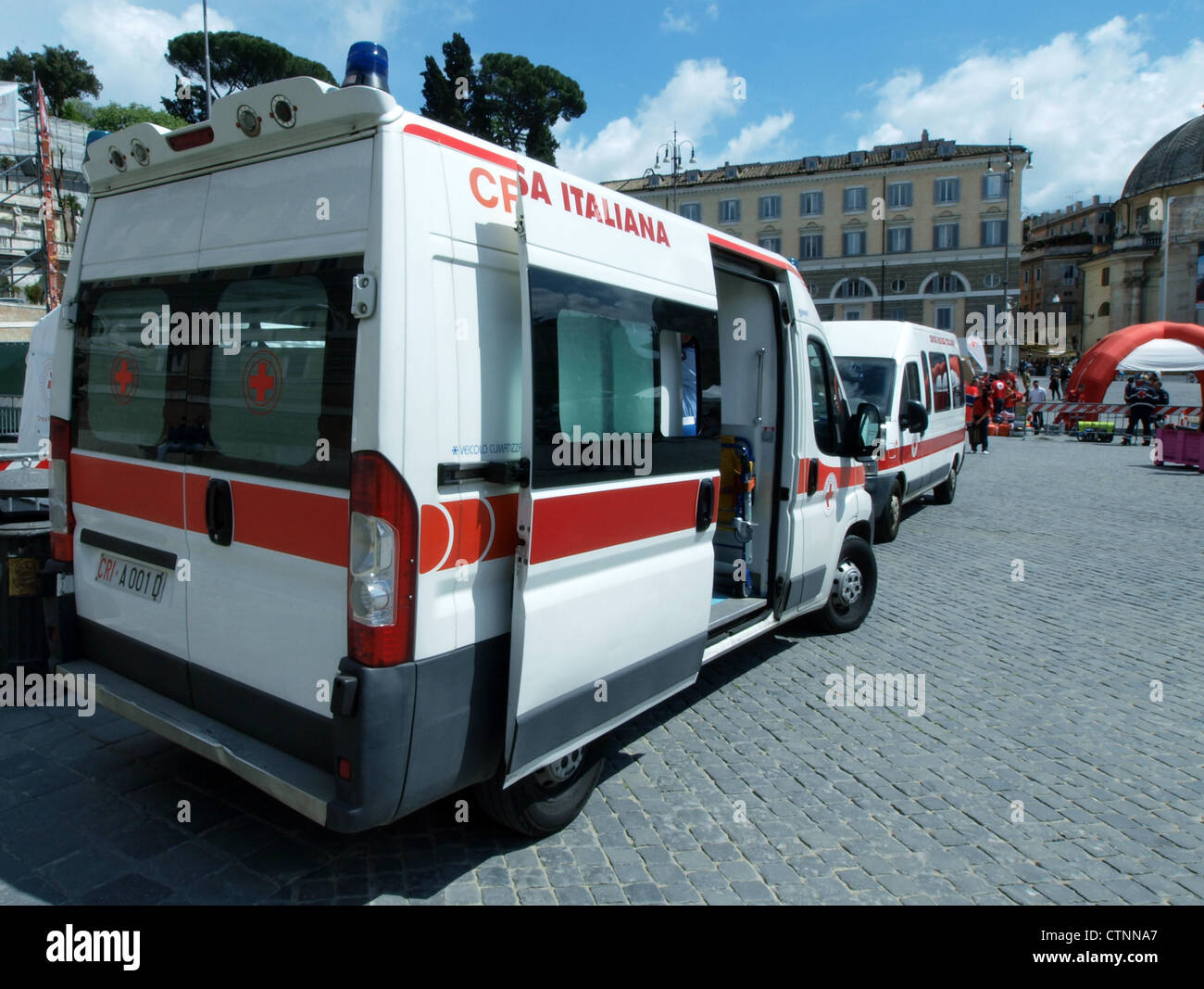 A Fiat ambulance in Rome, Italy, represents an iconic vehicle design ...
