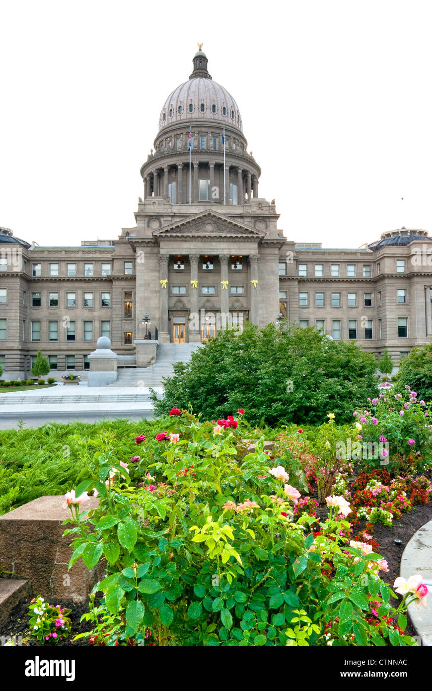 State Capital with Roses in the foreground Stock Photo - Alamy