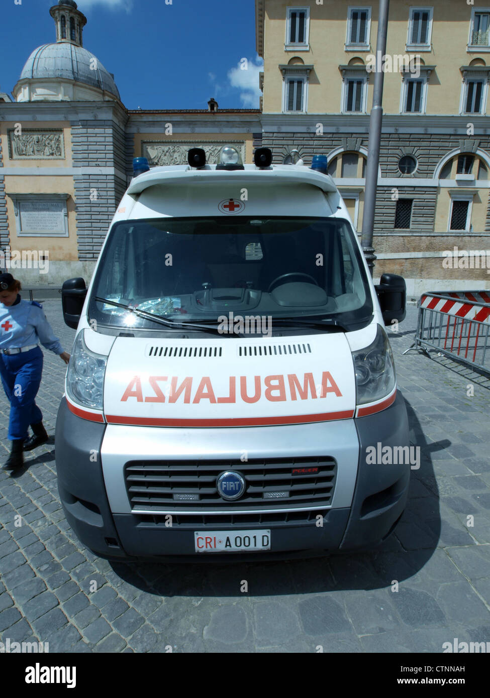 A Fiat ambulance, used in Rome, represents a classic example of Italian ...