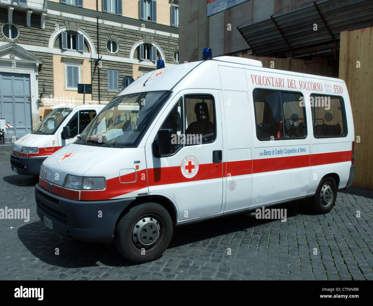 A Fiat ambulance in Rome, Italy, exemplifies the use of compact ...