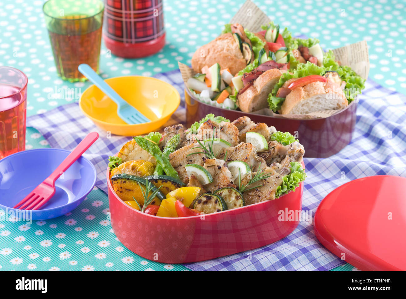 Lunch Box for Picnic Stock Photo - Alamy