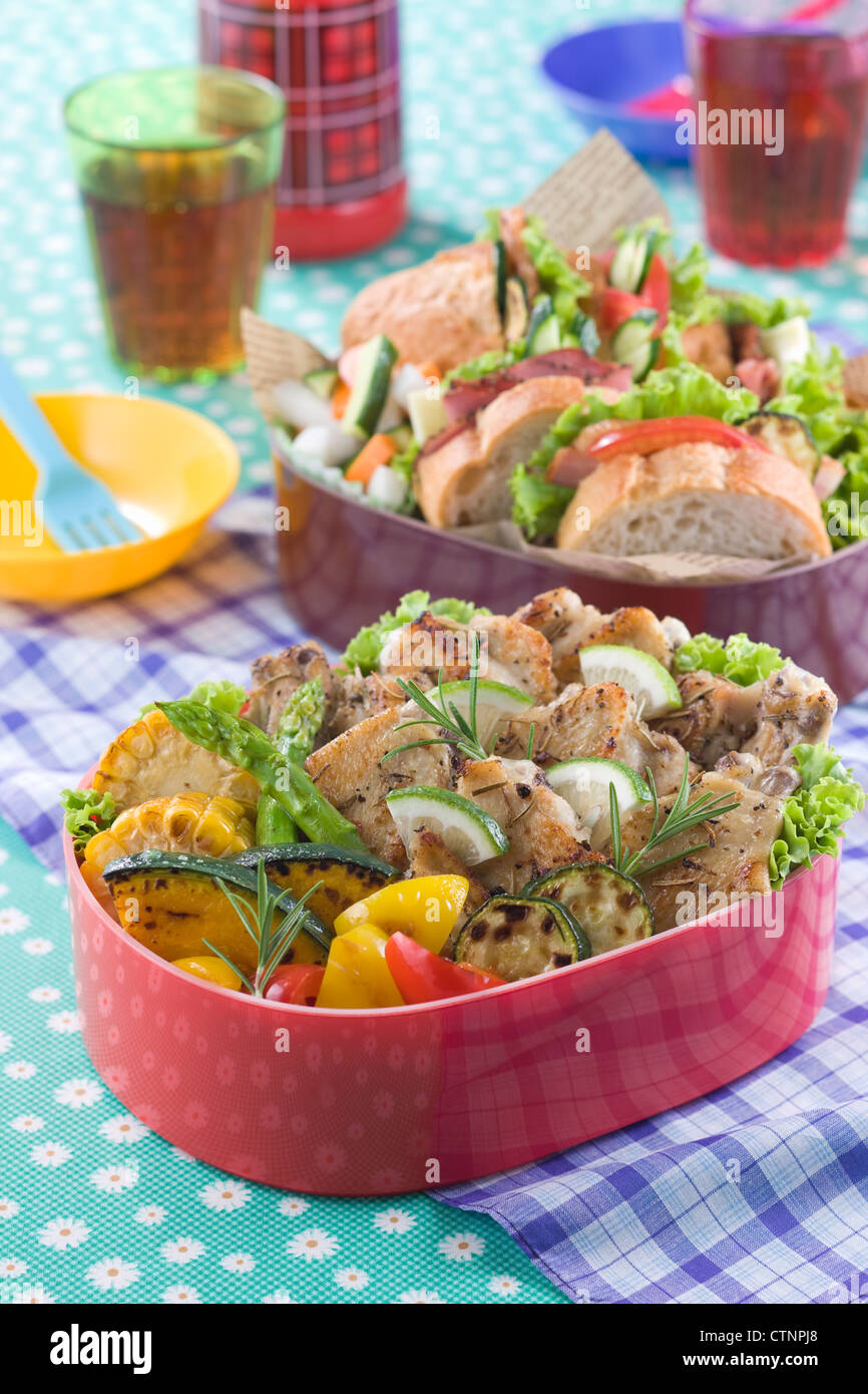 Lunch Box for Picnic Stock Photo - Alamy