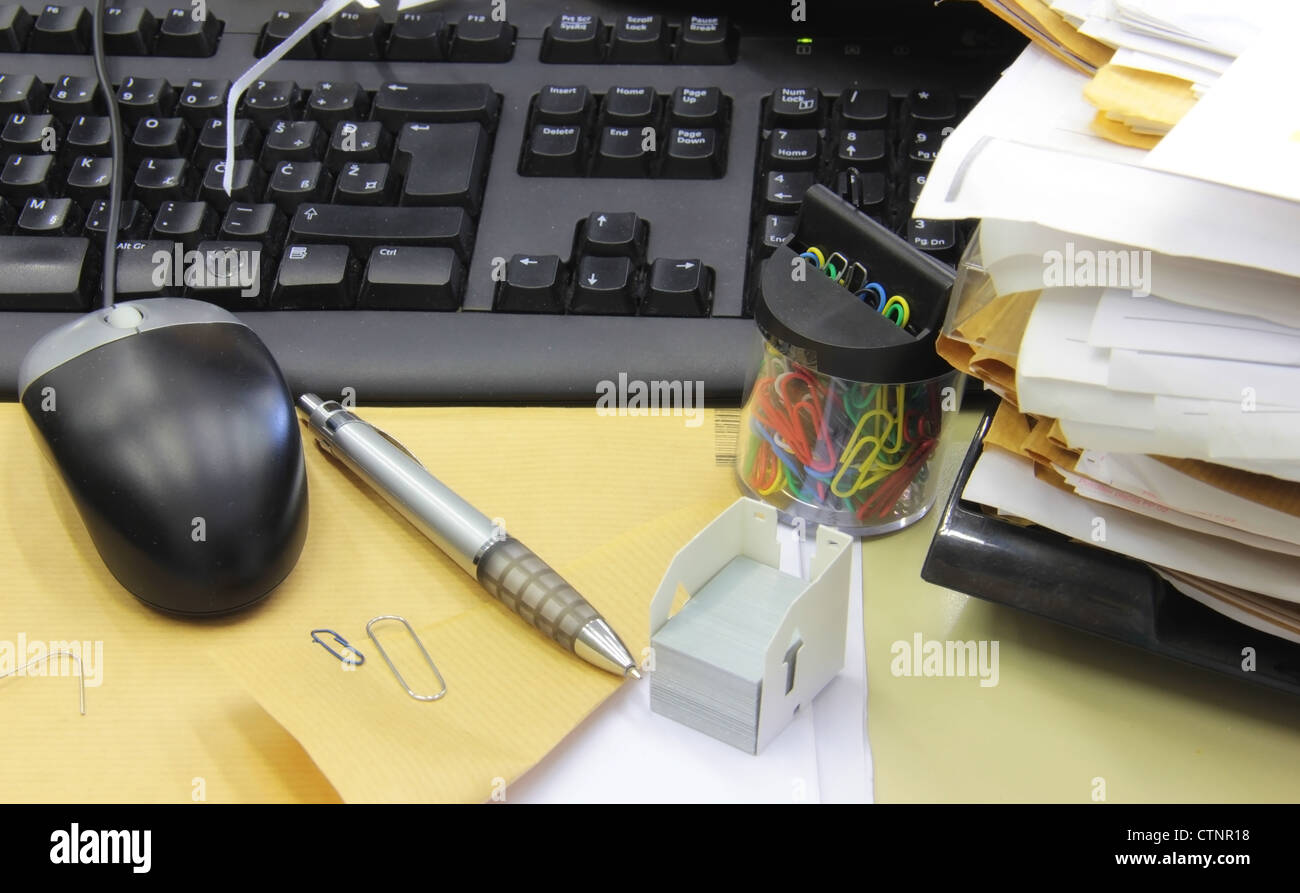 Mess in the office Stock Photo - Alamy