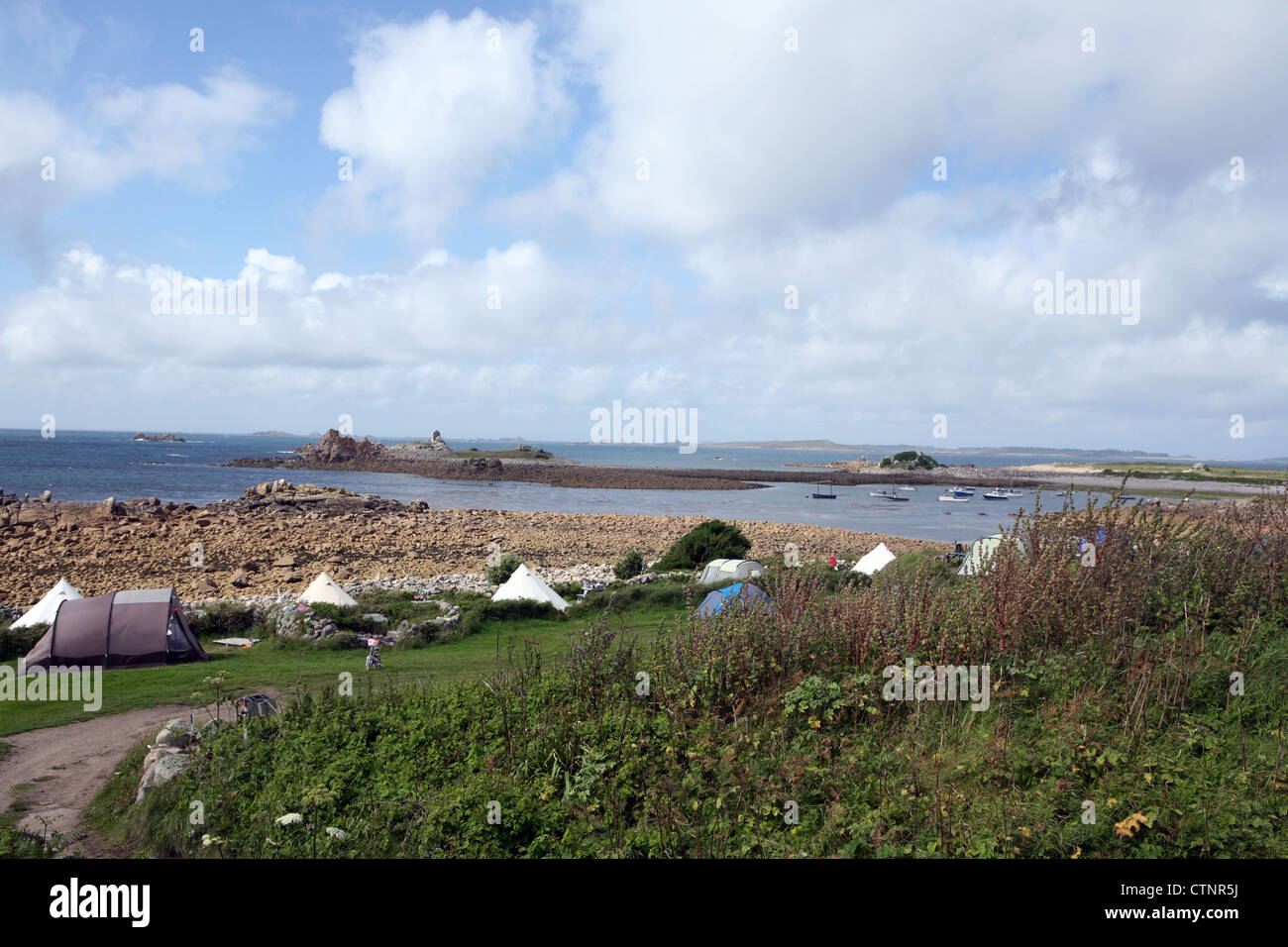 Campsite on the Scillies Scilly Isles Stock Photo - Alamy