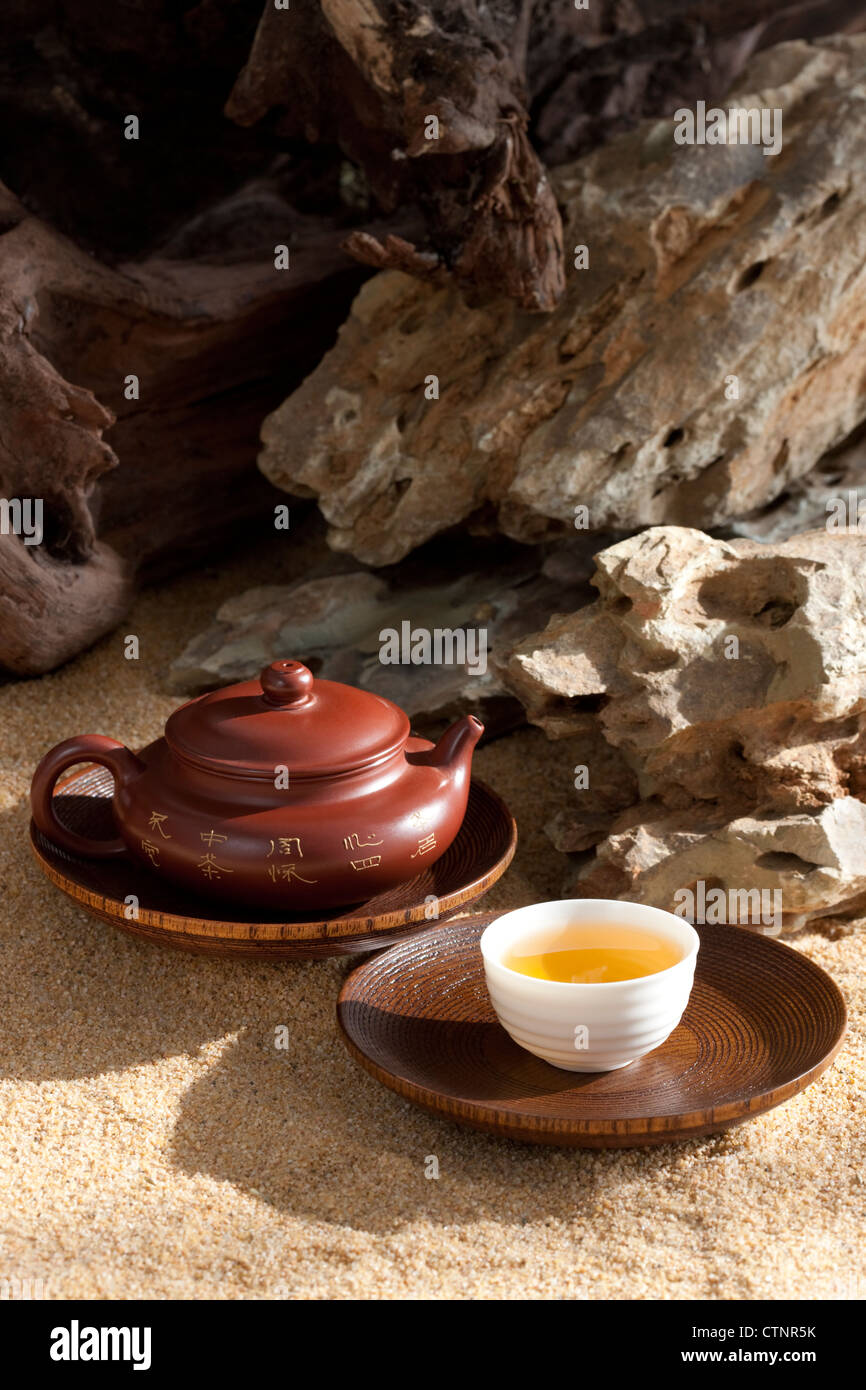 Close-up of traditional tea set Stock Photo - Alamy