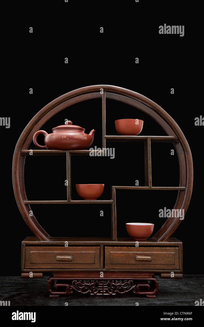 Close-up of traditional tea set Stock Photo - Alamy