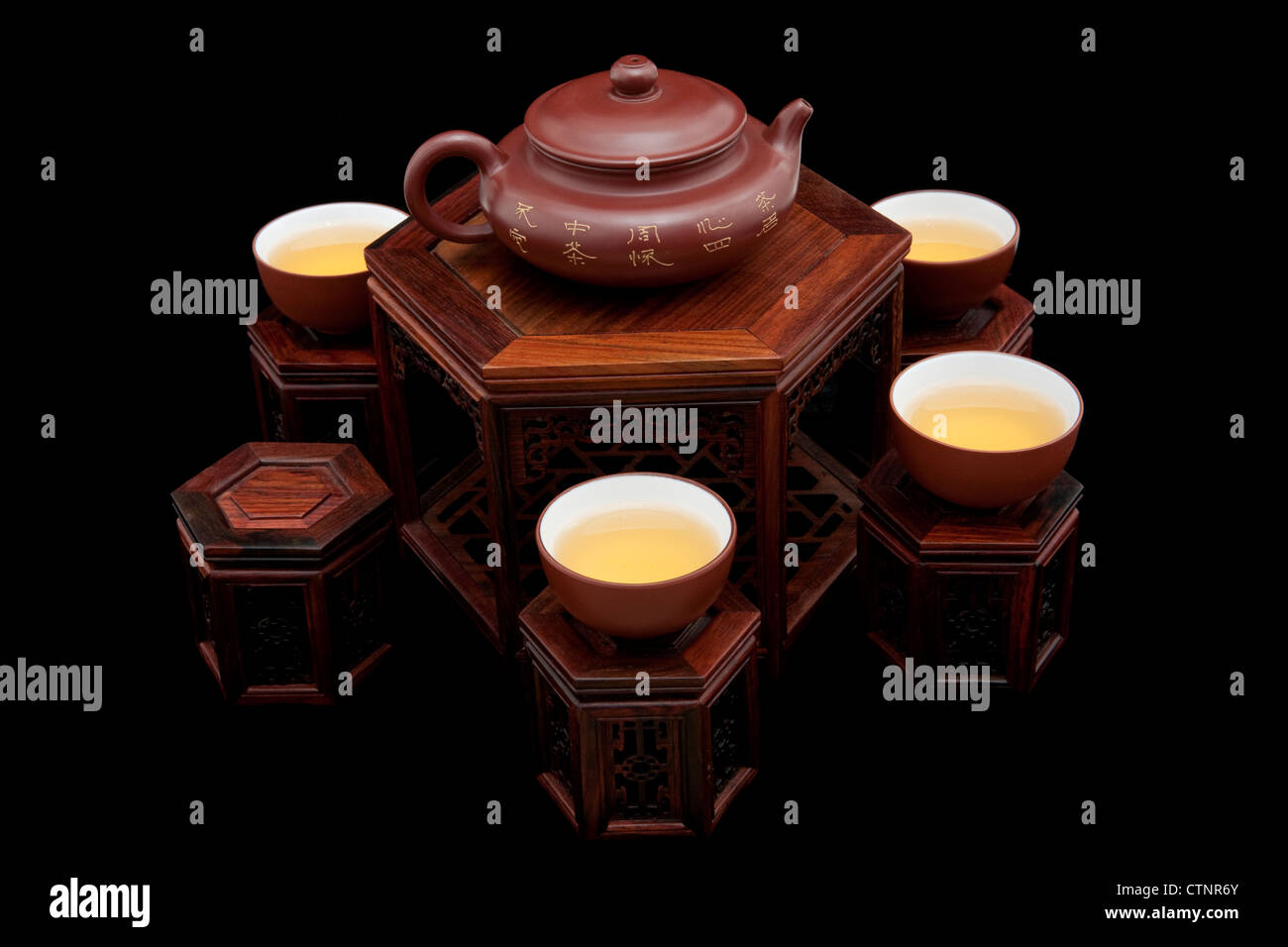 Close-up of traditional tea set Stock Photo - Alamy