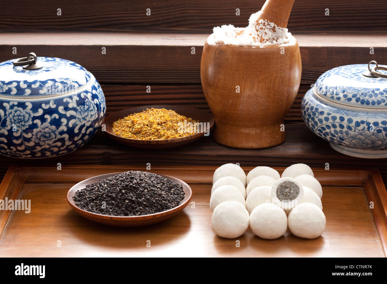 Dumpling and its ingredients Stock Photo - Alamy