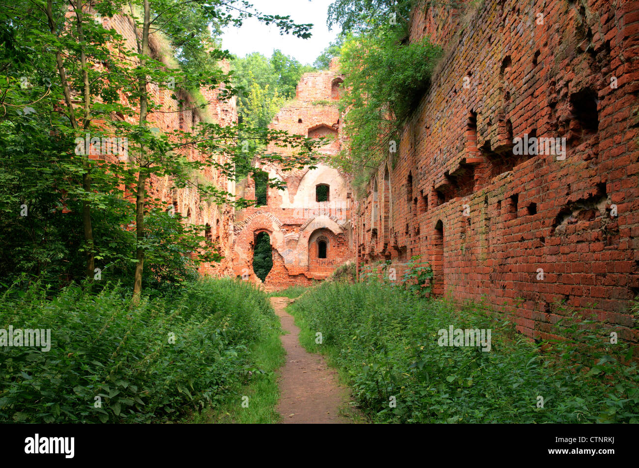 Balga - ruins of medieval castle of the Teutonic knights. Kaliningrad ...