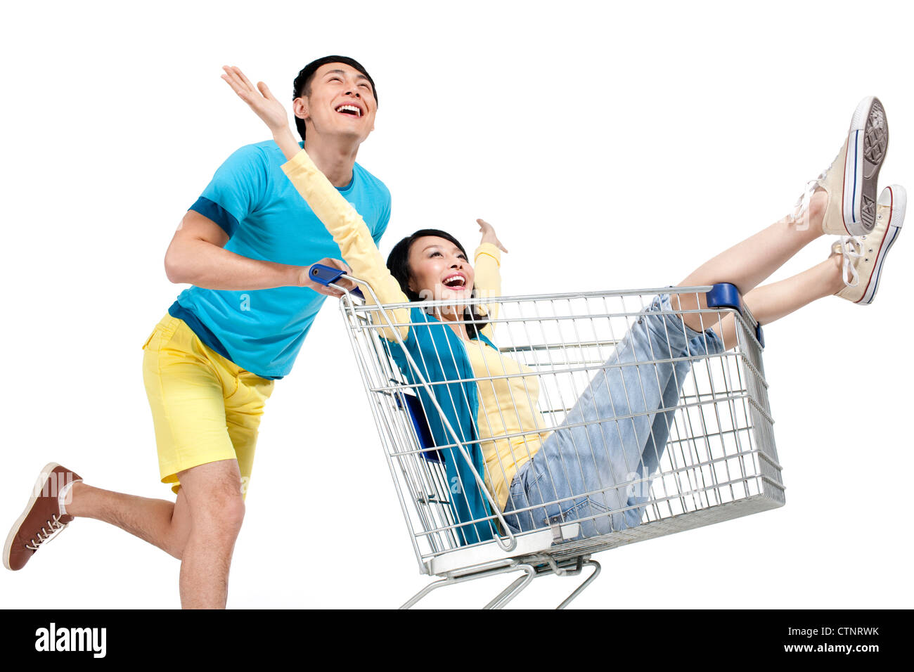 Couple in supermarket shopping Cut Out Stock Images & Pictures - Alamy