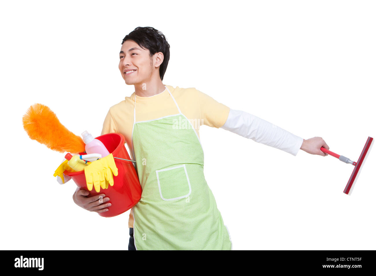 Happy housework time Stock Photo - Alamy