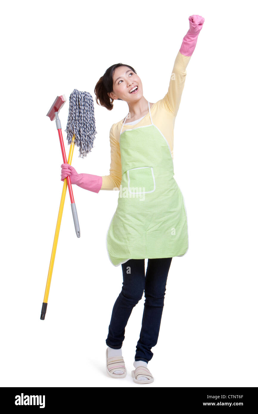Happy housework Cut Out Stock Images & Pictures - Alamy
