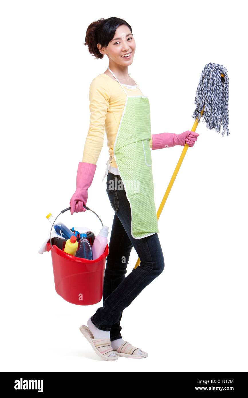 Happy housework Cut Out Stock Images & Pictures - Alamy