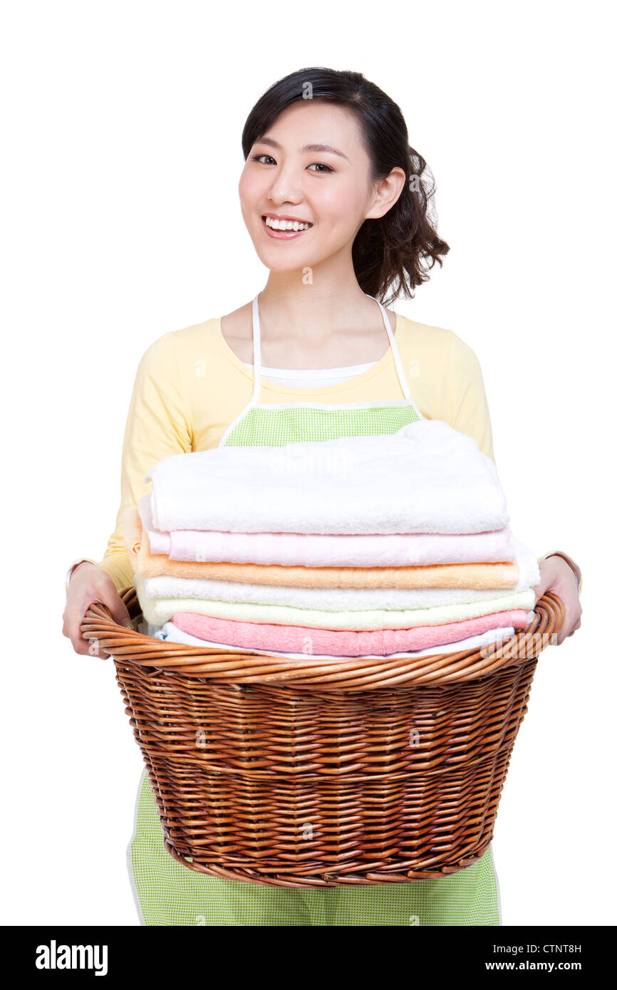 Happy housework time Stock Photo - Alamy