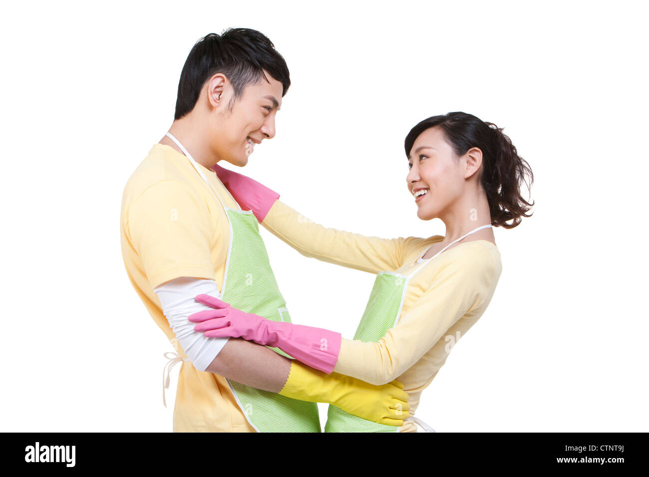 Happy housework time Stock Photo - Alamy