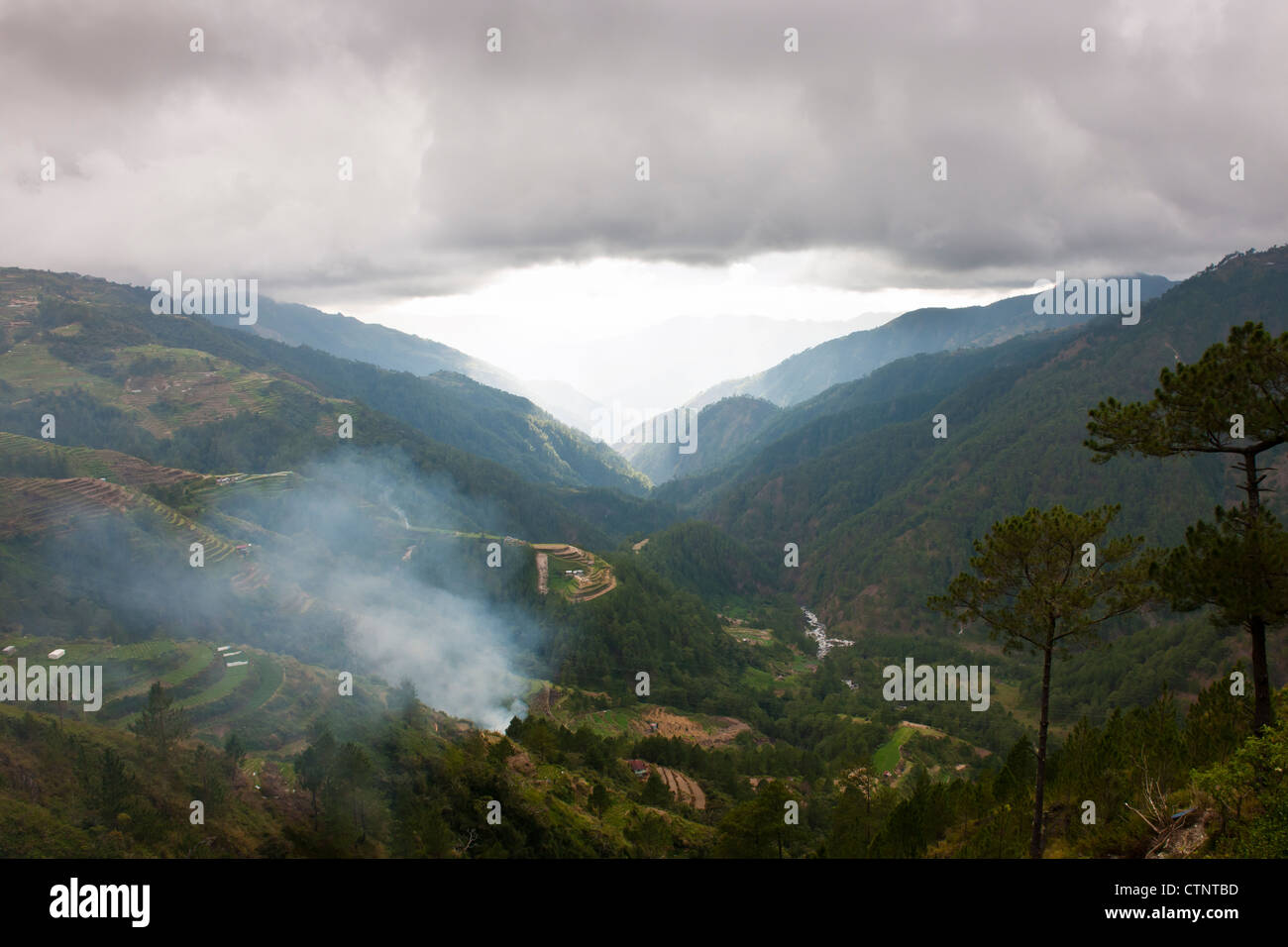 Storm over valley in the Cordillera, Philippines Stock Photo - Alamy