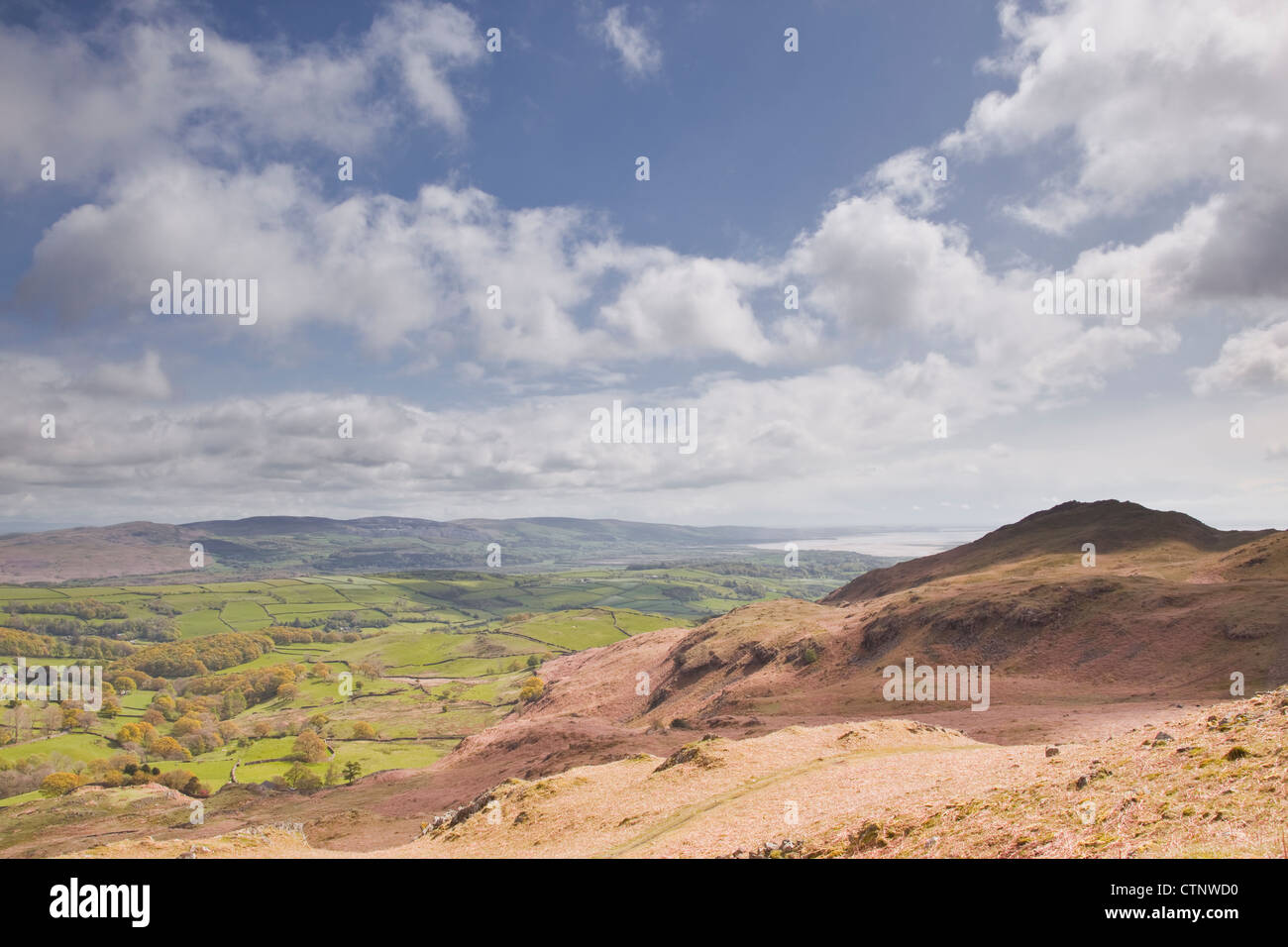 Looking down over the Lake District national park from the Dunnerdale ...