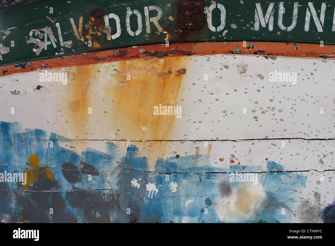 Fishing boat close up texture, Winston Churchill Bay, Madeira Stock ...