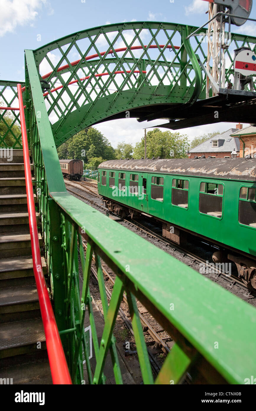 Green Train Carriage at Station Stock Photo - Alamy