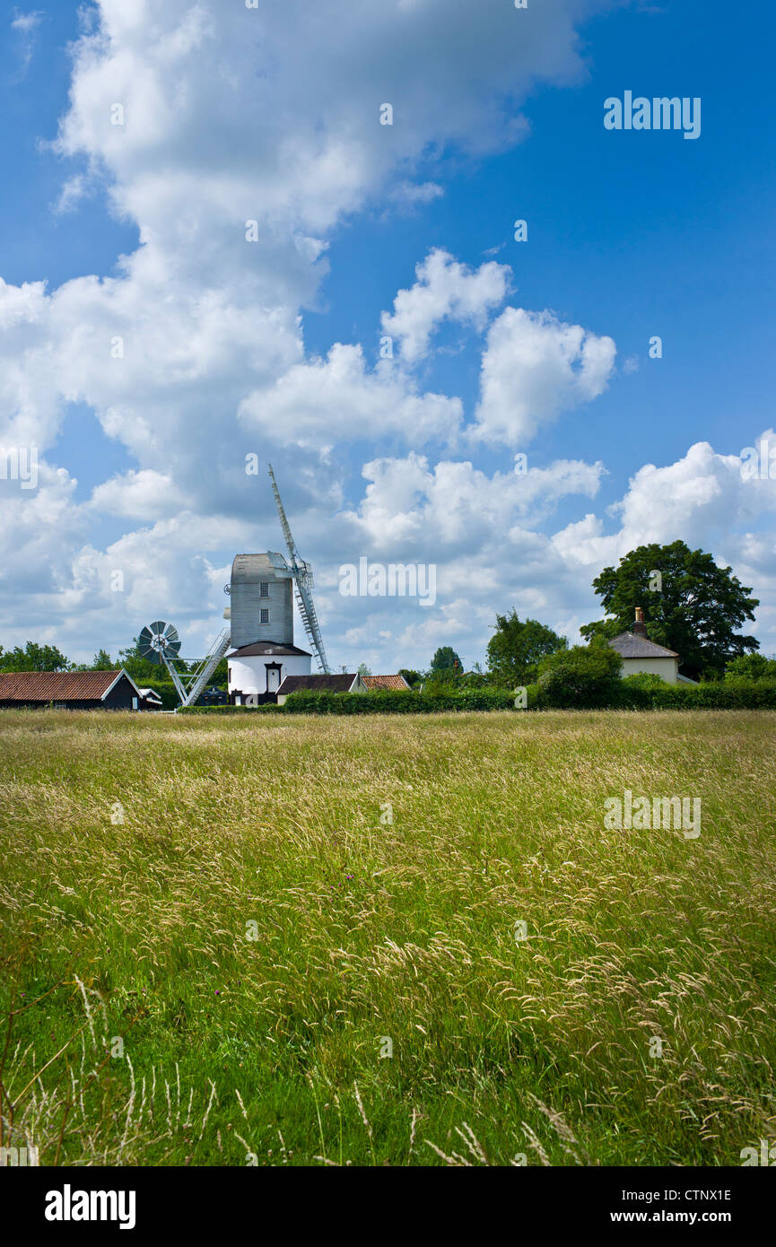 Saxtead Green Post Mill, Suffolk Stock Photo - Alamy