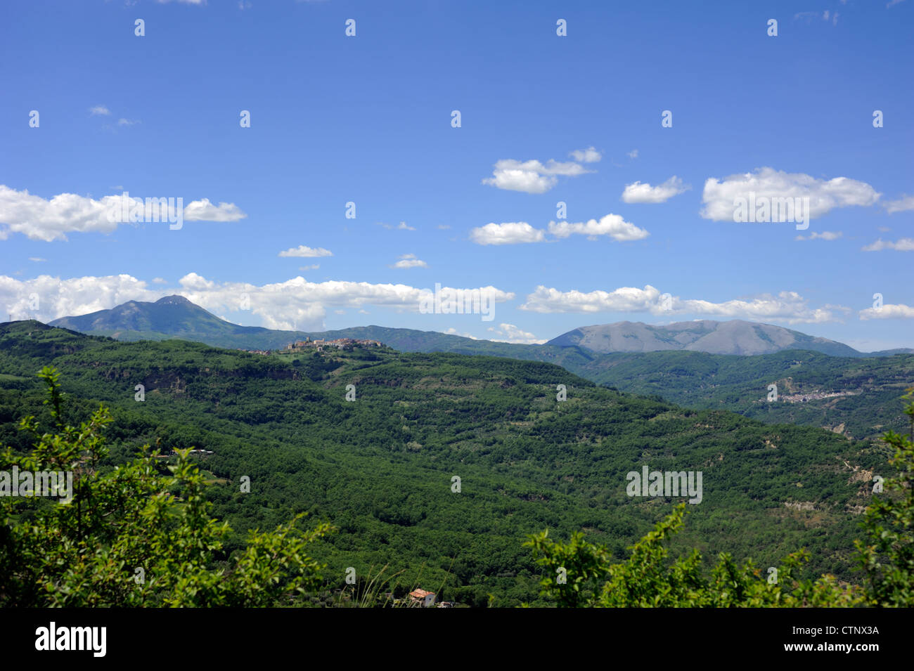italy, basilicata, mount alpi (pollino national park) and mount raparo ...