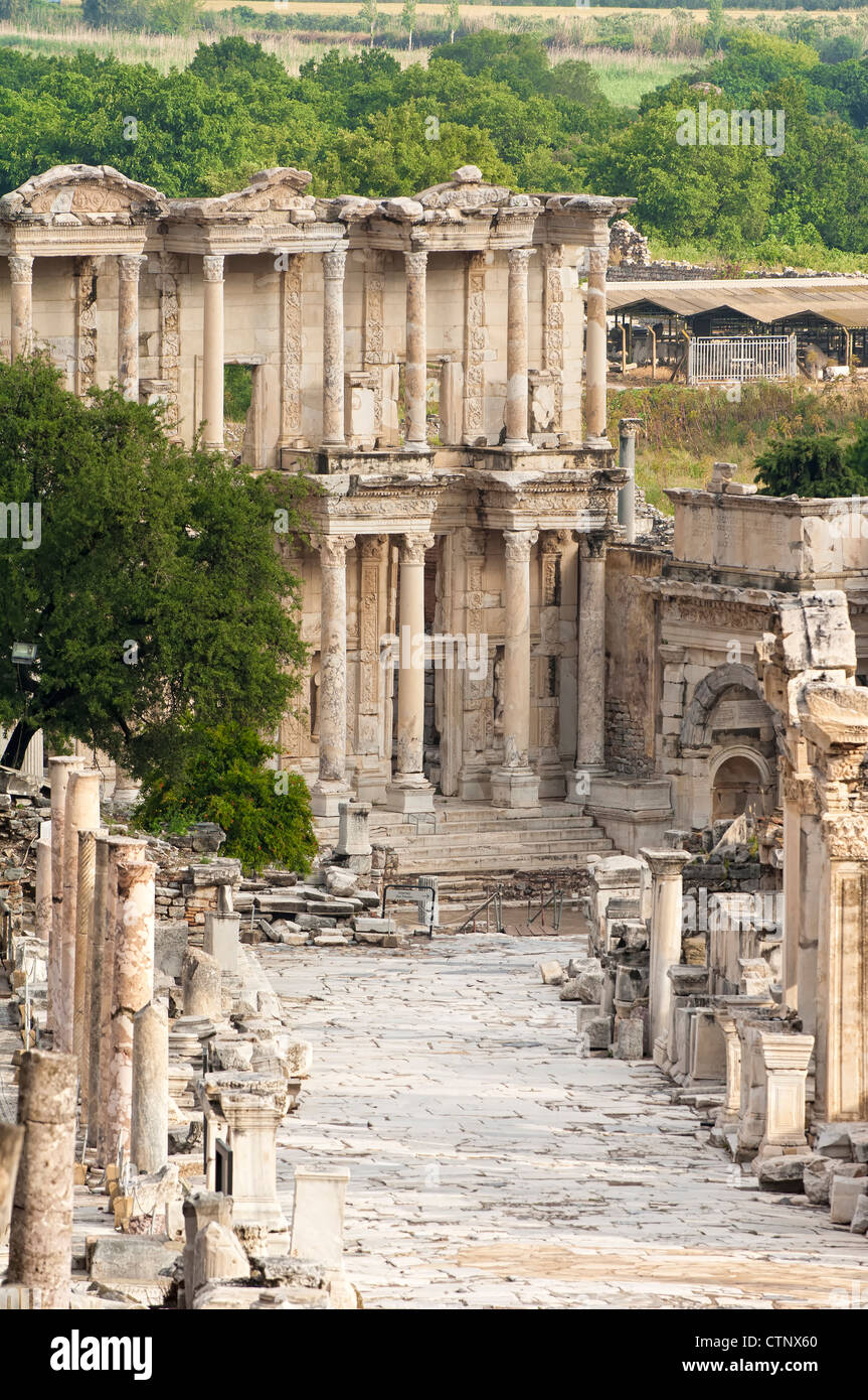 Celsus Library, Ephesus, Izmir Province, Turkey Stock Photo - Alamy