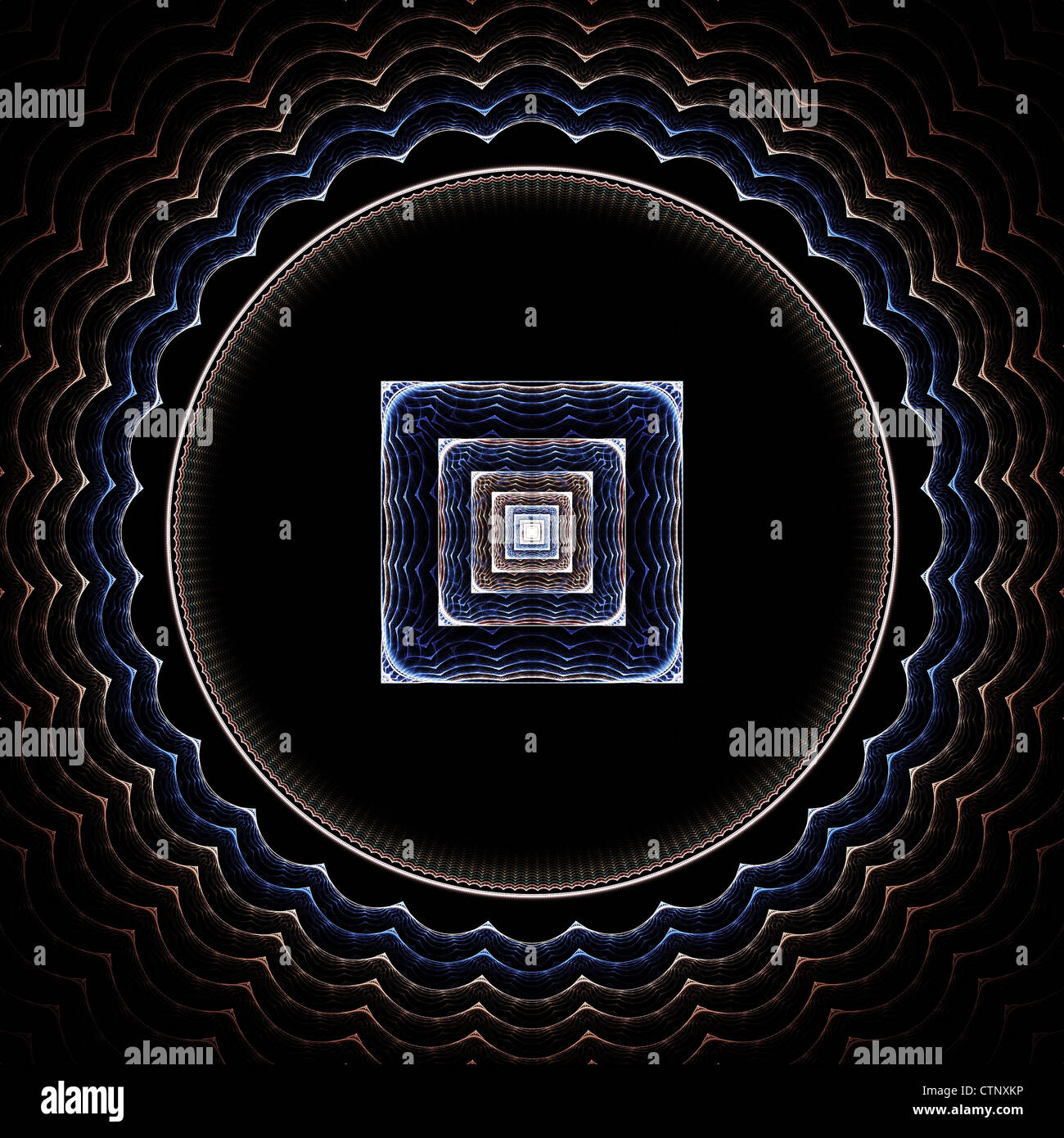 Square Circle Abstract Fractal Design Stock Photo - Alamy