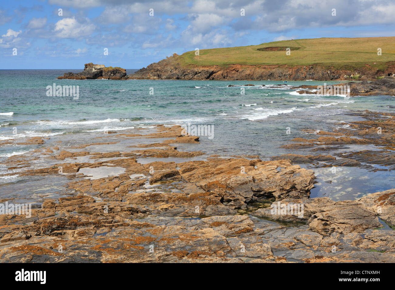 Trevone Bay, North Cornwall, England, UK Stock Photo - Alamy