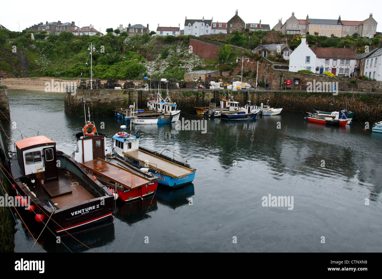 The picturesque fishing village of Crail, in the East Neuk of Fife ...