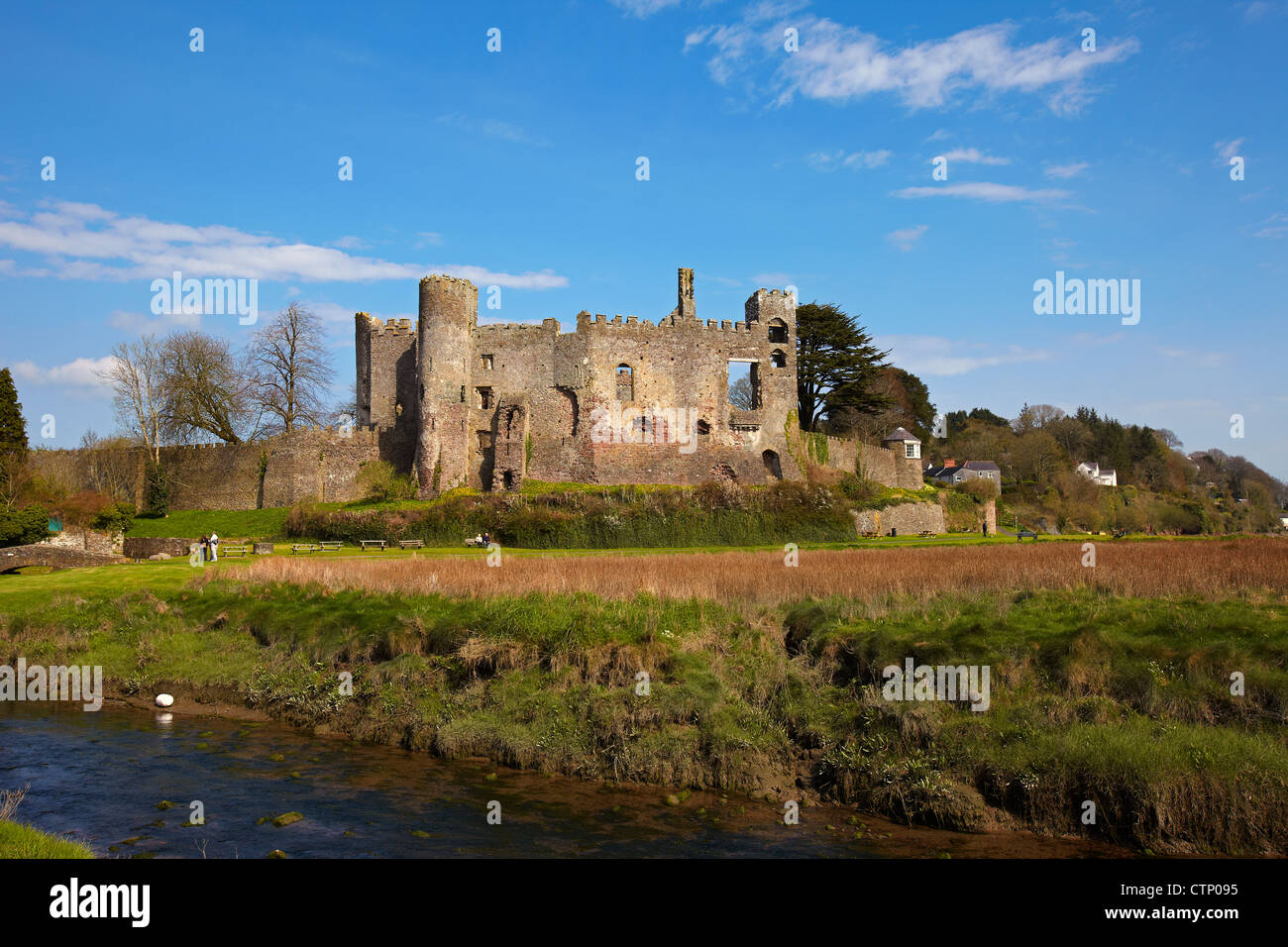 Laugharne Castle, Carmarthenshire, Wales, UK Stock Photo - Alamy