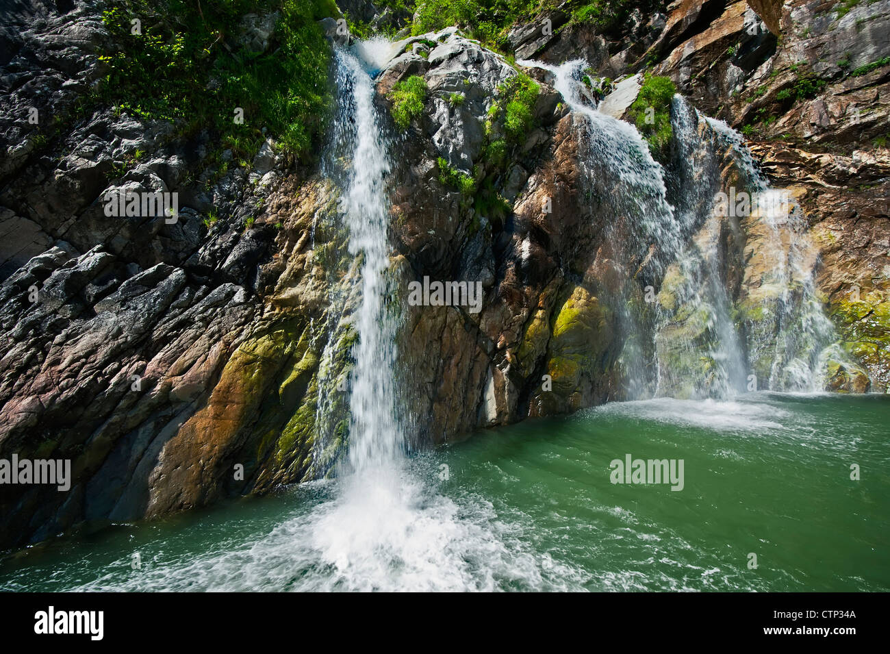 Scenic view of the waterfalls of a fjord in the Tracy Arm-Fords Terror ...