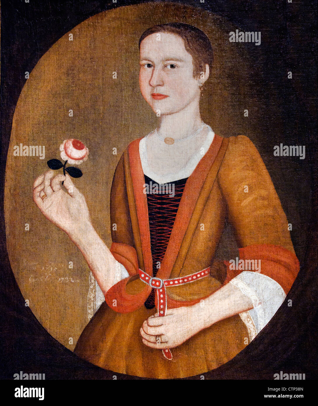 Young Lady with a Rose 1732 Pieter Vanderlyn 1687–1778 American United ...
