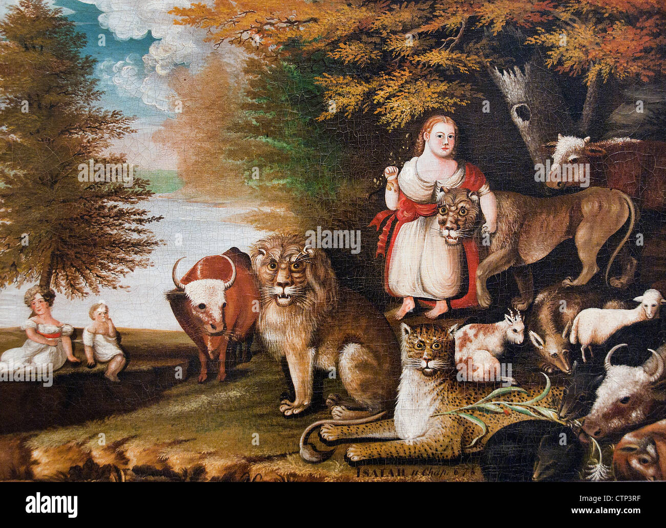 Peaceable KINGDOM 1830 EDWARD HICKS American United States of America ...